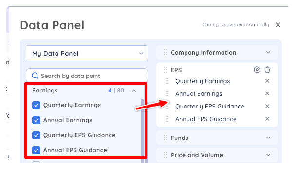 Earnings and Guidance Tables · Deepvue Knowledge Base